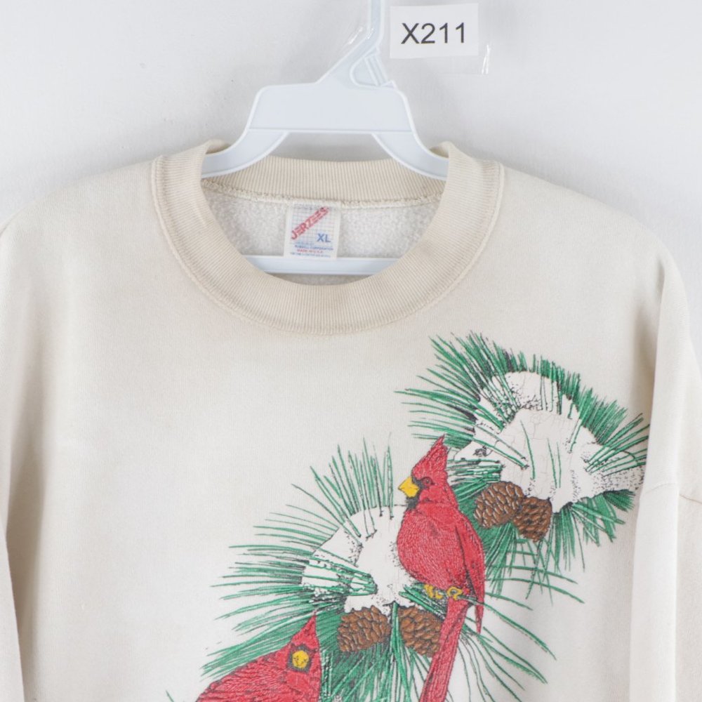 Vintage Streetwear Cardinal Birds Sweatshirt - Gem